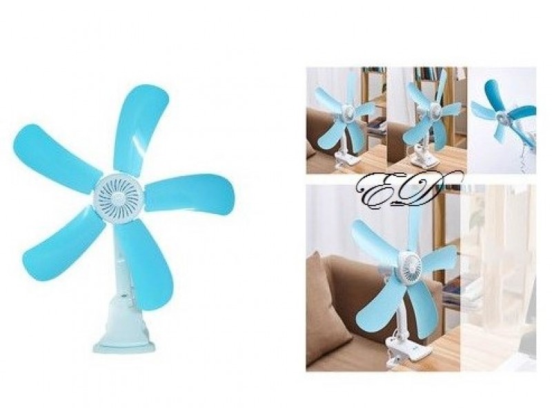 Ventilator de camera cu 5 palete si suport tip cleste