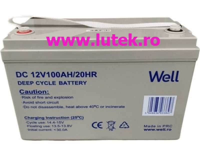 Acumulator solar 12V-100Ah cu Gel Well