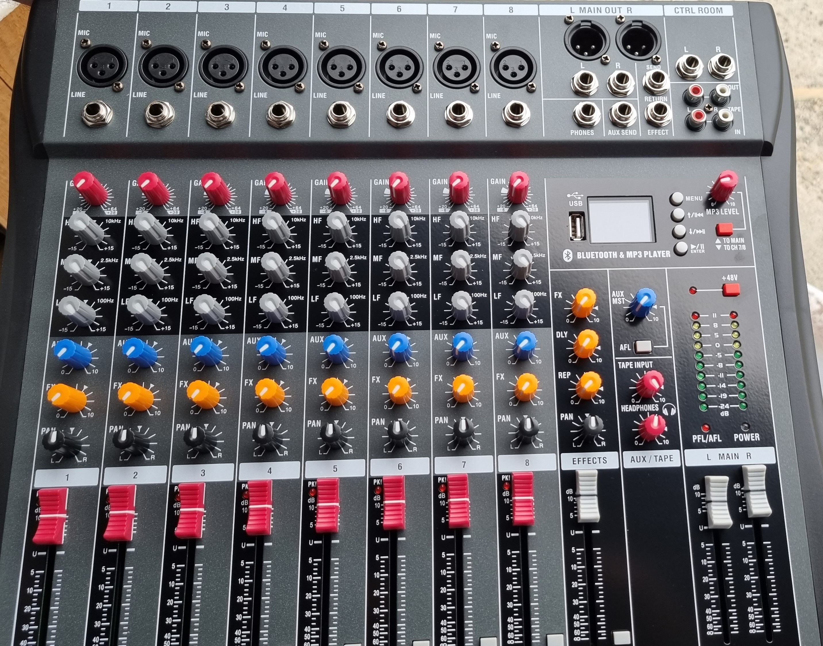 Mixer audio 8 canale cu USB si BT (CT-80S)