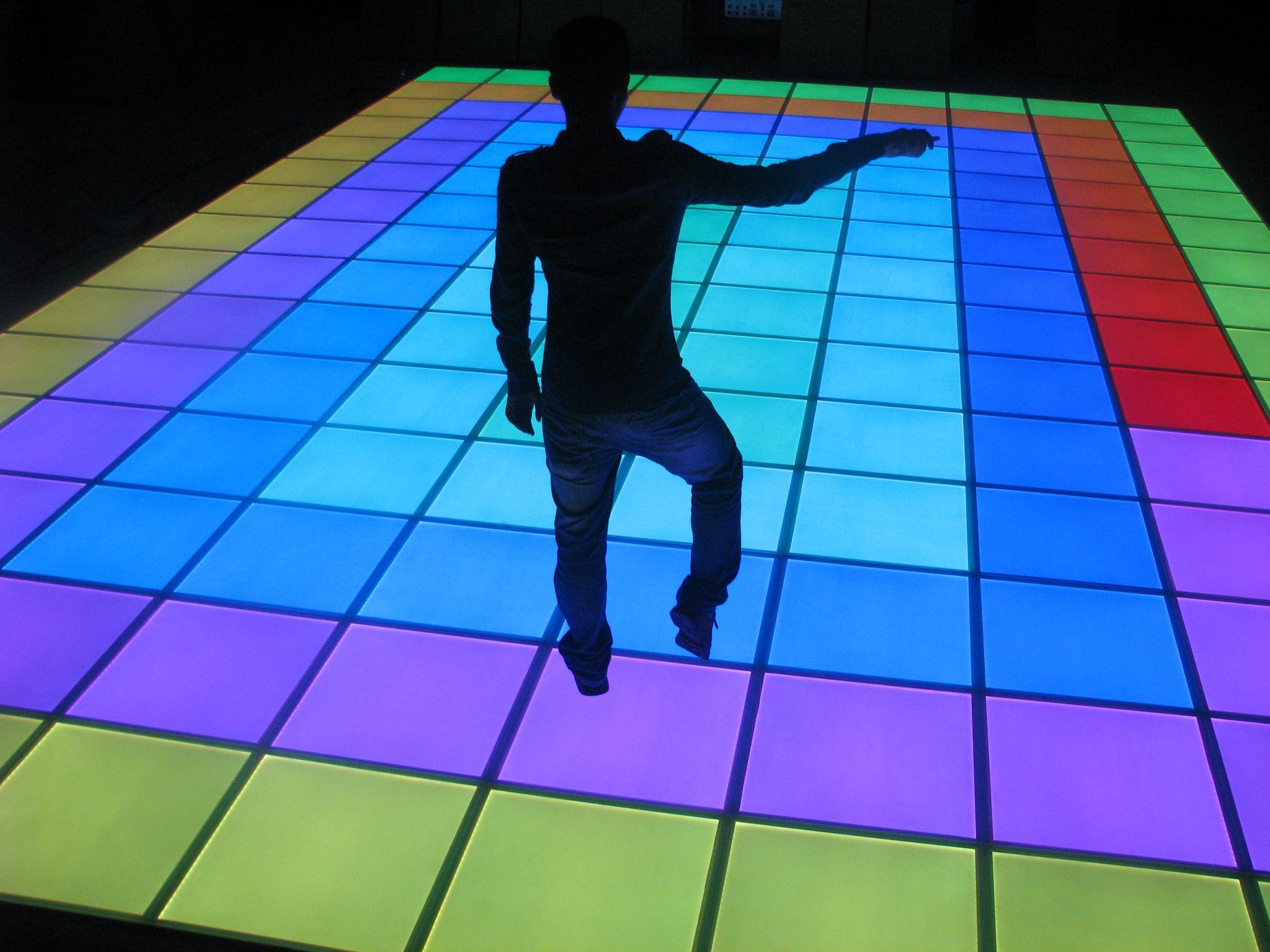 Panou led RGB pentru podea luminoasa interactiva